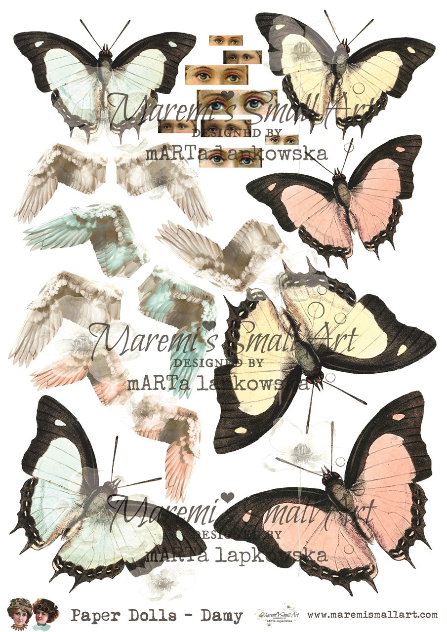 Digi Paper Dolls - 'Damy' set 1 – Maremi Small Art